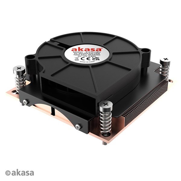 Akasa Intel all copper LGA 775 & 115X & 1200 & 1700 PWM blower fan low ...